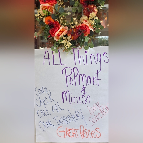 POP MART | Other | Popmart Miniso Sign With Floral Decor | Poshmark